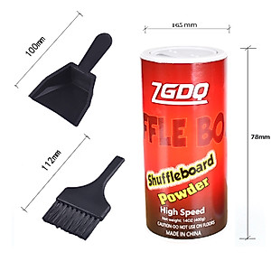 ZGDQ 2 Pack Shuffleboard Wax Powder Set with Shuffleboard Pucks, (53mm) Shuffleboard Table Pucks with Shuffleboard Wax High Speed and Mini Brush Set