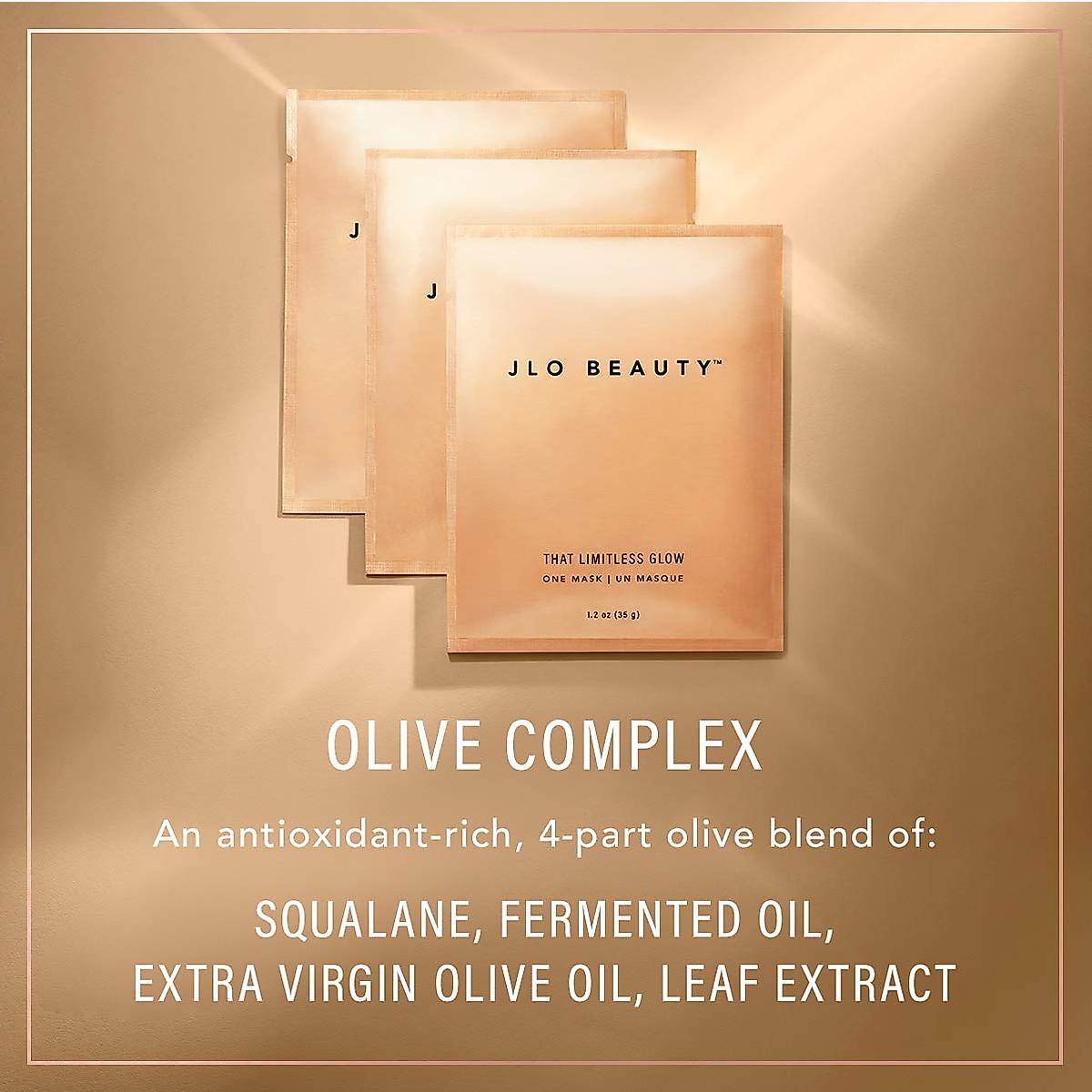 JLO BEAUTY That Limitless Glow Face Mask, 3 Pack