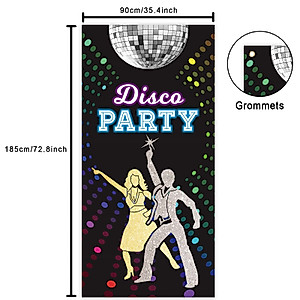 70s Disco Party Banner Backdrop Background Photo Booth Props Retro Disco Ball Theme Decor for 70's Night Club Neon Dance Party 1970s Disco Fever Party 1st Birthday Party Favors Supplies Decorations