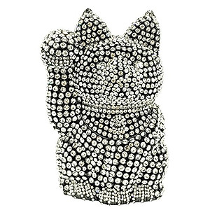 Elegant Evening Bags For Womens Clutches Purse Chain Wallet Handbags Crystal Party Lucky Cat Silver