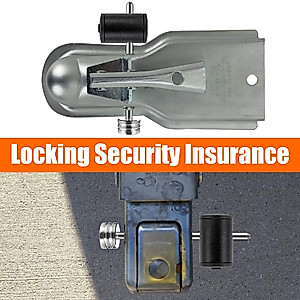 CZC AUTO Trailer Tongue Coupler Lock Adjustable Trailer Coupler Pin Lock, Dia 1/4 Inch, 3 Inch Effectice Length Fits 1 Inch to 3 Inch Latch-Type Coupler for Towing Boat Truck RV Car Trailer