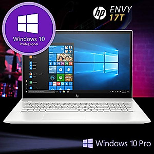HP Envy 17T Touch 2019 Model, Intel Core i7-8565U Quad Core, 512GB SSD, 16GB RAM, Win 10 Pro Installed,17.3 FHD WLED Touch, Nvidia 4GB DDR5 MX250, (512GB SSD + 32GB Optane), 3 Yrs McAfee is
