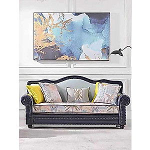 Mysummer 4PCS Round Furniture Bun Feet Walnut Finished 2.56inch Tall Wood Sofa Legs Replacement for Armchair Couch Sofa Cabinet Chair Loveseat Ottoman Dresser Legs