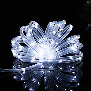 GIGALUMI 2 Pack Solar Rope Lights Outdoor, Each with 100 LEDs 35.7 Feet 8 Modes, Solar Rope String Lights Outdoor, Solar String Lights Outdoor for Garden Fence Patio Yard Party Christmas Decorations