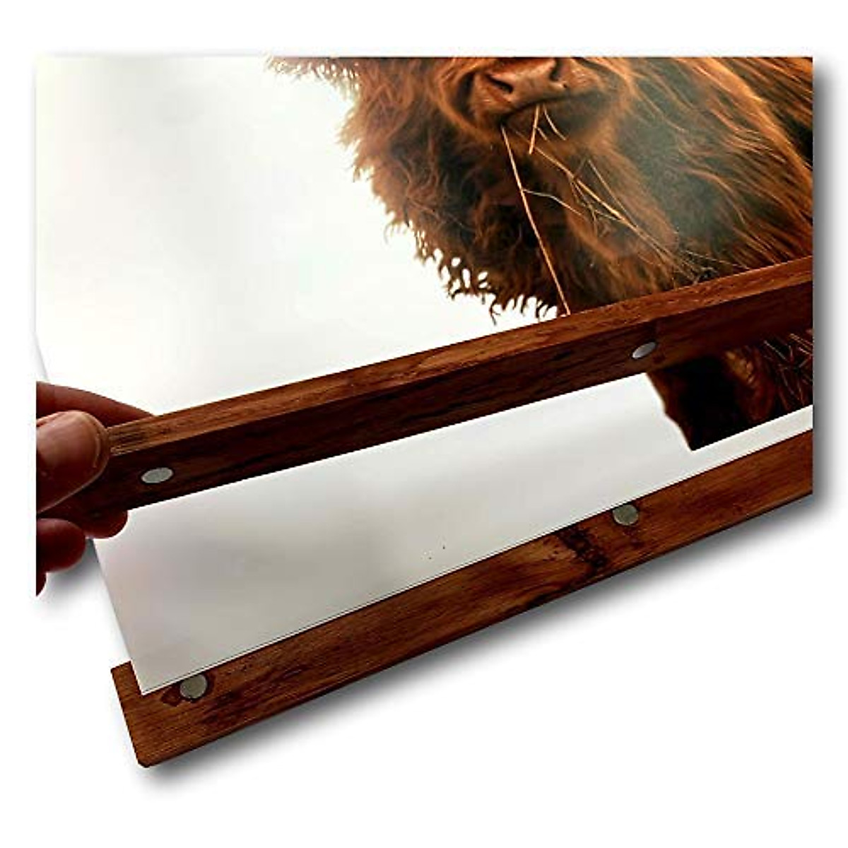 18x24 Magnet Poster Hanger, Oak Frame, 18.5" Length Allows Slight Overhang, Strong Embedded Magnets, 18 x 24 18x24, 18" 17" 16" Artwork, Modern Farmhouse, Rustic Barnwood (18.5", Natural Wood)