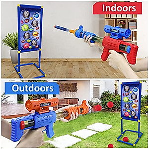 Kids Outdoor Toys for 5+ Year Old Boys: Shooting Game Toy With Target Set for Age 5 6 7 8-12 Boy Girls Gifts - 2 Pack Cool Party Games Easter Basket Stuffers for Kids Outside Toys Family Fun Ideas