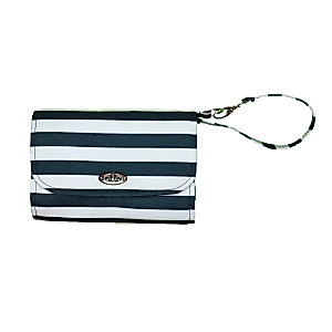 LillyBit Uptown Diaper Clutch (Black and White Stripes)