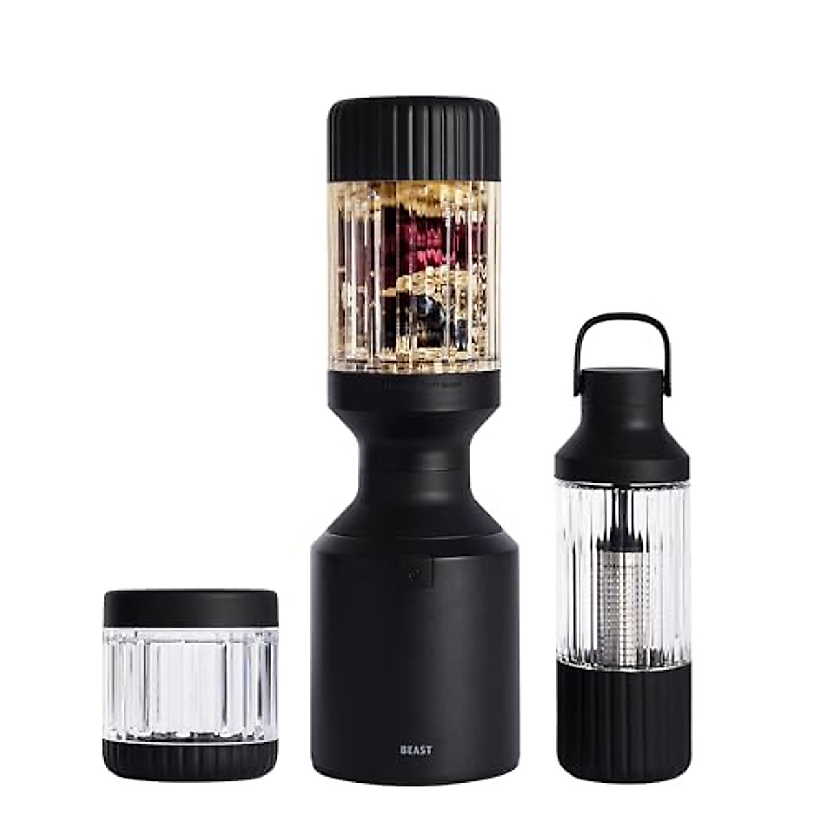 Beast Blender + Hydration System | Blend Smoothies and Shakes, Infuse Water, Premium Kitchen Countertop Design, 1000W (Carbon Black)