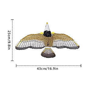 Flying Bird Cat Toy with Lights and Sound, 2023 New Simulation Bird Interactive Cat Toy for Indoor Cats, Interactive Electric Hanging Flying Bird Toy for Cats Kitten Play Chase Exercise (Parrot+Eagle)