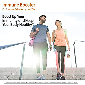Doctor's Best Immune Booster with Echinacea, Elderberry & Zinc for Immune System Support, Antioxidant Support, 120 Count