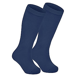 Kids Child Soccer Socks Knee High Tube Socks Toddler Girls Uniform Socks Cotton Cute Sport Stocking for Boys Girls 1 Pair Navy Blue One Size…