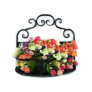 mkki Home Supplies Storage Shelving Wrought Iron Wall Bathroom Shelf