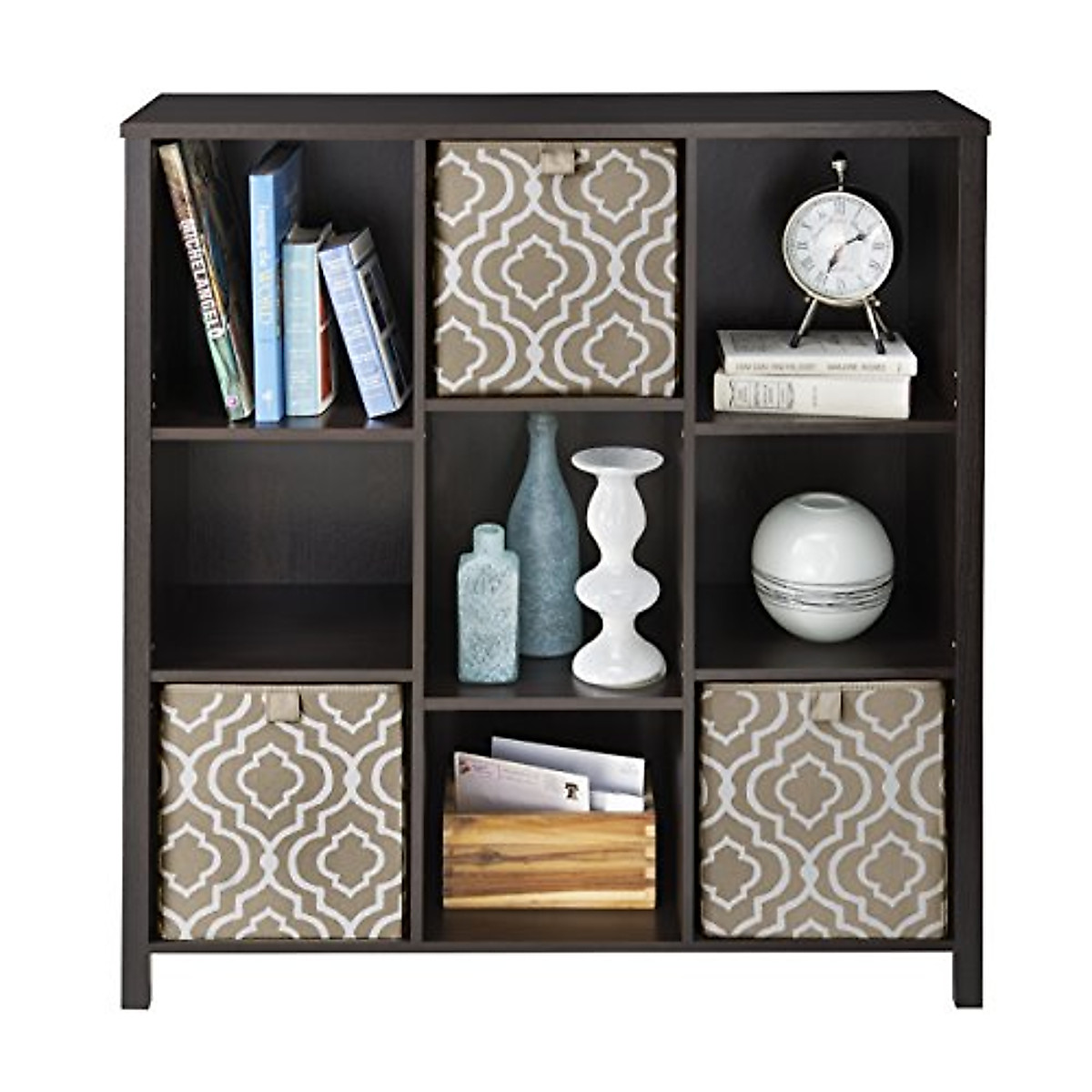 ClosetMaid 16058 Premium Adjustable 9-Cube Organizer, Black Walnut