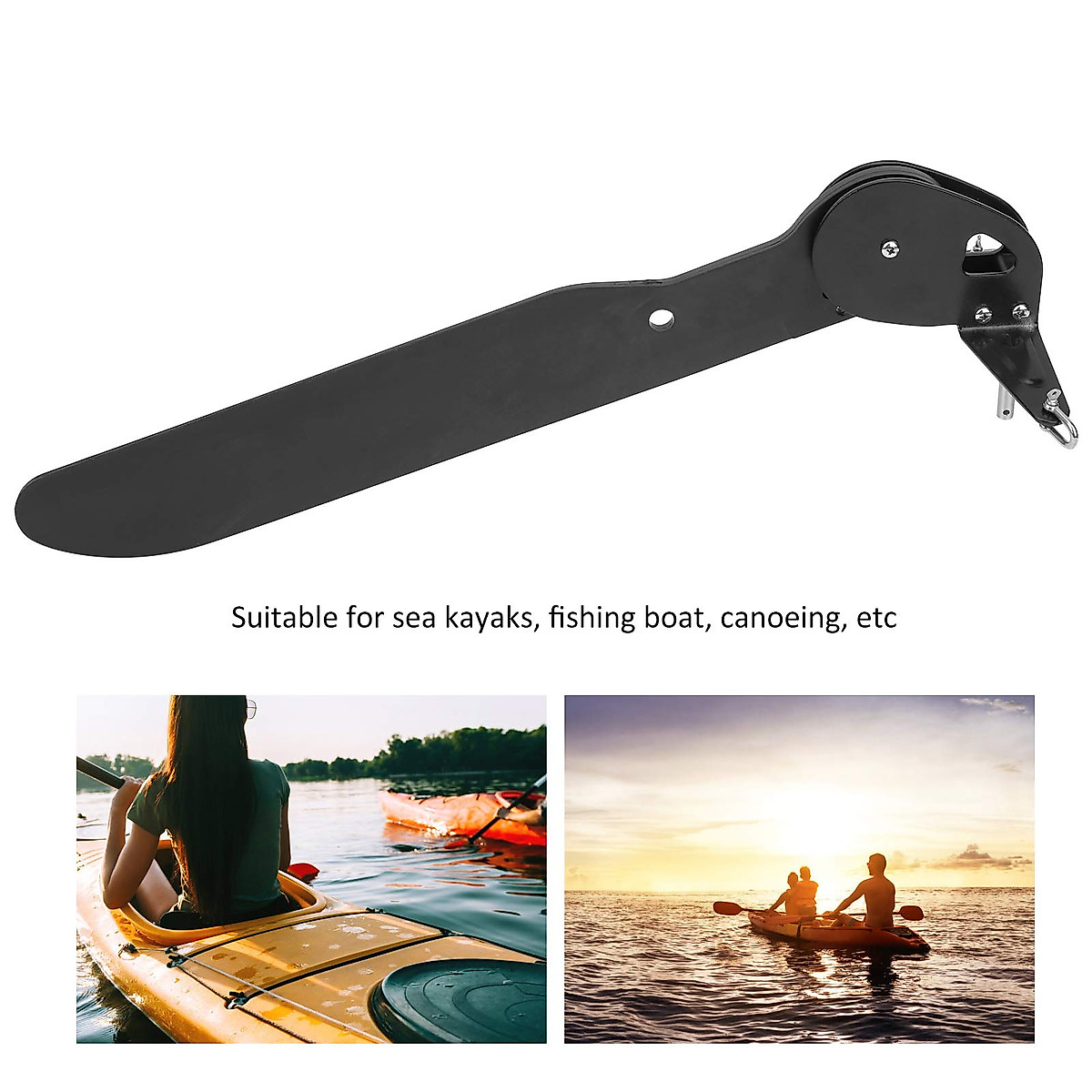 VGEBY Kayak Rudder, Fishing Canoe Boat Rudder Tail Vane Rudder Set for Sea Kayaks Fishing Boat Ship Boating Supplies Rudder Bracket Kayak Rudder Kit