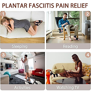 Plantar Fasciitis Night Splint, Adjustable Plantar Fasciitis Relief Splint Brace with Arch Support, Comfortable Night Splints for Plantar Fasciitis