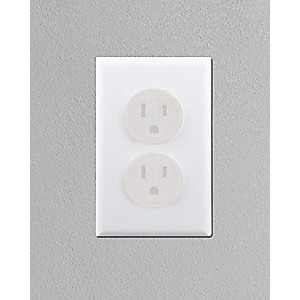 38 Pieces Clear Outlet Covers Baby Proofing - Vmaisi Electrical Safety ChildProof Plug Protector - (Clear, 38 Pack)