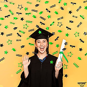 Green Graduation Confetti 2023 - Pack of 1000 | Grad Confetti 2023, Graduation Decorations 2023 | Graduation Centerpieces for Tables 2023 | Green Graduation Party Decorations 2023 Confetti Graduation
