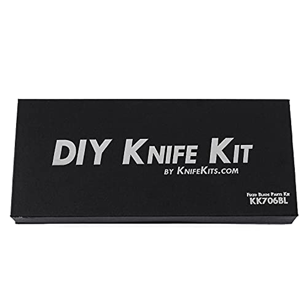 EZSMITH Gentleman's Companion Knife Kit - DIY Fixed Blade Knife Making Series - (Blade Blank, SS Guards & Pinstock Only) - (No Handles) - (USA Design) - (Gift Boxed) - (by KnifeKits)