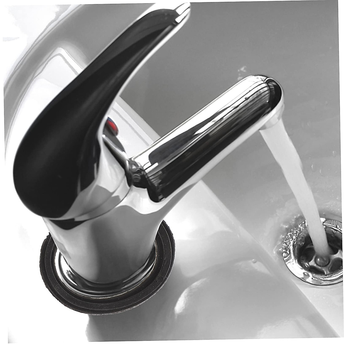 Veemoon 1 Set Horseshoe Mounting Accessories Fixing Bracket Sink Holder Tap Fixing Tool Wash Basin Tap Fixing Fitting Locknuts Kitchen Antiloosing Nut Washers Anti-Loose Faucet Copper