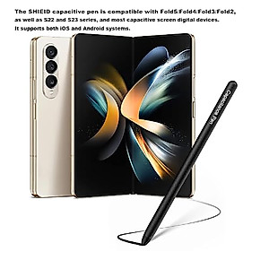 SHIEID Fold 3 S Pen for Samsung Galaxy Z Fold 3/Fold4, S Pen Fold Edition Only Compatible Galaxy Z Fold 3/Fold4 Phone, Black