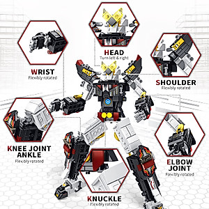 Lemon Legend 25-in-1 STEM Building Toys Kits for Kids to Assemble a Big Robot or 12 Small Airplanes, Best Gifts for Boys and Girls Ages 6 7 8 9 10+ Year Old,566 PCS.