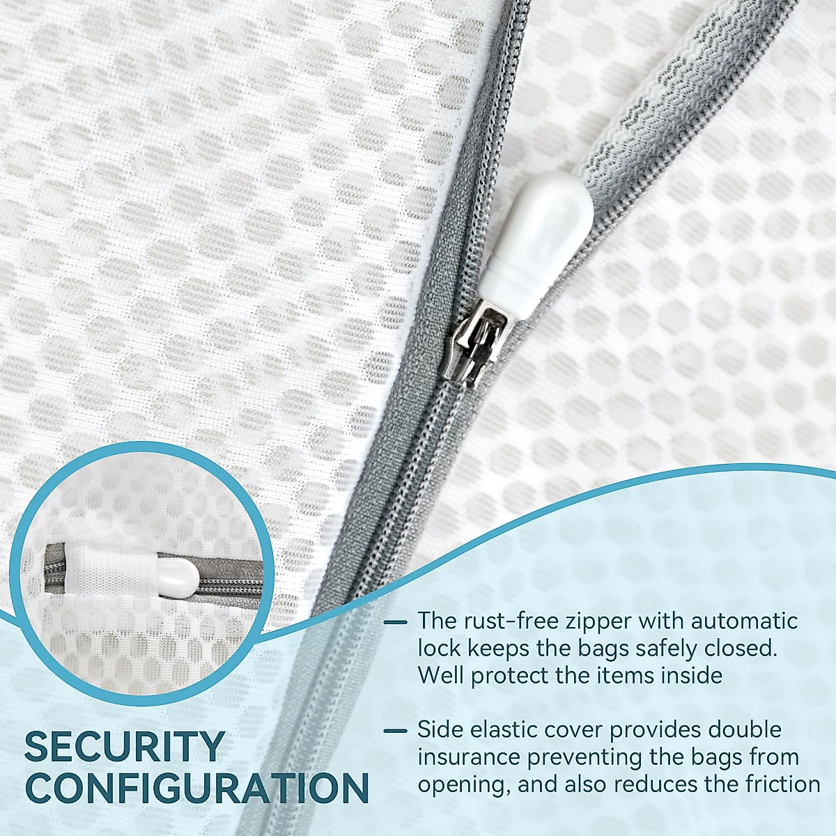 Honeycomb Mesh Laundry Bags For Delicates With Zipper,Washing Bag For Socks, Small Laundry Bag For Delicates, Underwear, Tshirts, Swimsuit, Baby Clothes, Lingerie Bag For Socks (12"x16" 3pcs)