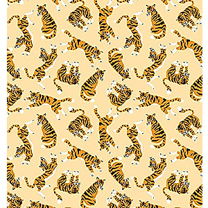Stesha Party Tiger Wrapping Paper Funny Present Gift Wrap Folded Flat 30 x 20 Inch, 3 Sheets