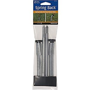 Hillman 847396 Driveway Marker Stake with Spring Back Action for Snow Poles or Rods and Student Drivers, Reflective Silver