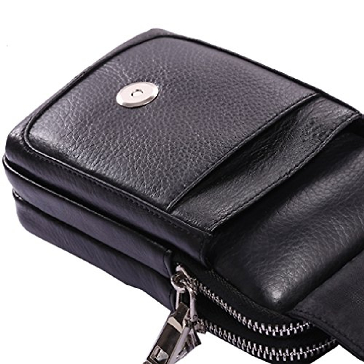 Leather Waist Pack Phone Belt Bag for Men Loop Holster Wallet Cellphone Case Pouch Pack Clip Money Purse for Phone Note Edge Plus