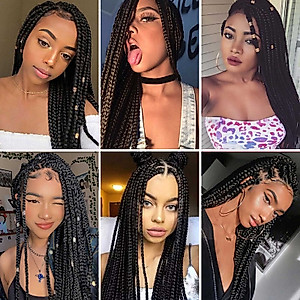 Pre Stretched Braiding Hair,18 Inch 8 Packs Ombre Braiding Hair, Two Tone Yaki Texture Prestretched Crochet Braids Hair Professional Synthetic Hair Extension Itch Free Hot Water Setting (18" T1B/30#)