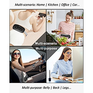 Electric Heating Pad, Portable Cordless Menstrual Heating Pad with 4 Heat Levels and 4 Massage Modes, Fast Large Heating Belly Wrap Belt for Cramps, Back Pain Relief Gifts for Women Girls Her(Black)