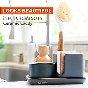 Full Circle in a Nutshell Walnut Shell Non-Scratch Scrubber Sponge, Pack of 3