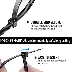 36 Inch Ultra Heavy Duty Zip Ties,50 Piece Multi-Purpose UV Cable Ties with 200 Pounds Tensile Strength