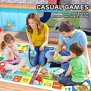 XQW Baby Toys Soft Cars for Toddlers 1-3,Rubber Toy Cars for 1+ Year Old Boys Girls,6pcs Push and go Toys car with 57"*38.5" playmat,Toddler Educational Toys Cars Gift for 1 2 3 4 Year Old boy Girl