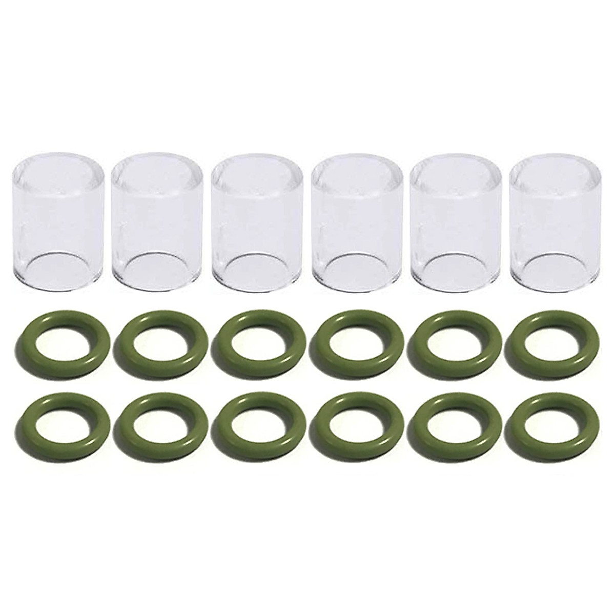 Zinger 53pcs TIG Welding Torch Stubby Gas Lens #10 Pyrex Glass Cup Kit Accessories for DB SR WP-17/18/26 TIG Welding Torch,with Cup+Back Cup+Nozzle+Collet+Collet Body+Gas Lens+Cup Gasket