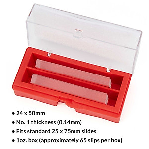 Globe Scientific 1415-10 Cover Glass, 24 x 50mm, No. 1 Thickness (Case of 10)