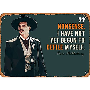 Ysirseu Vintage doc holliday tombstone Movie Pop Art Poster 8" X 12" Metal Sign Retro Wall Decor