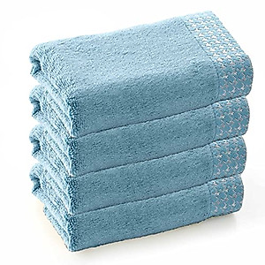Bamboo Washcloths Set - Premium Quality Face Cloths, Highly Absorbent and Soft Feel Fingertip Towels for Household Chores, 13inch x 13inch