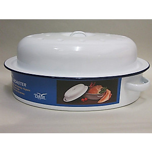 ENAMEL FALCON OVAL ROASTER WHITE 26cm