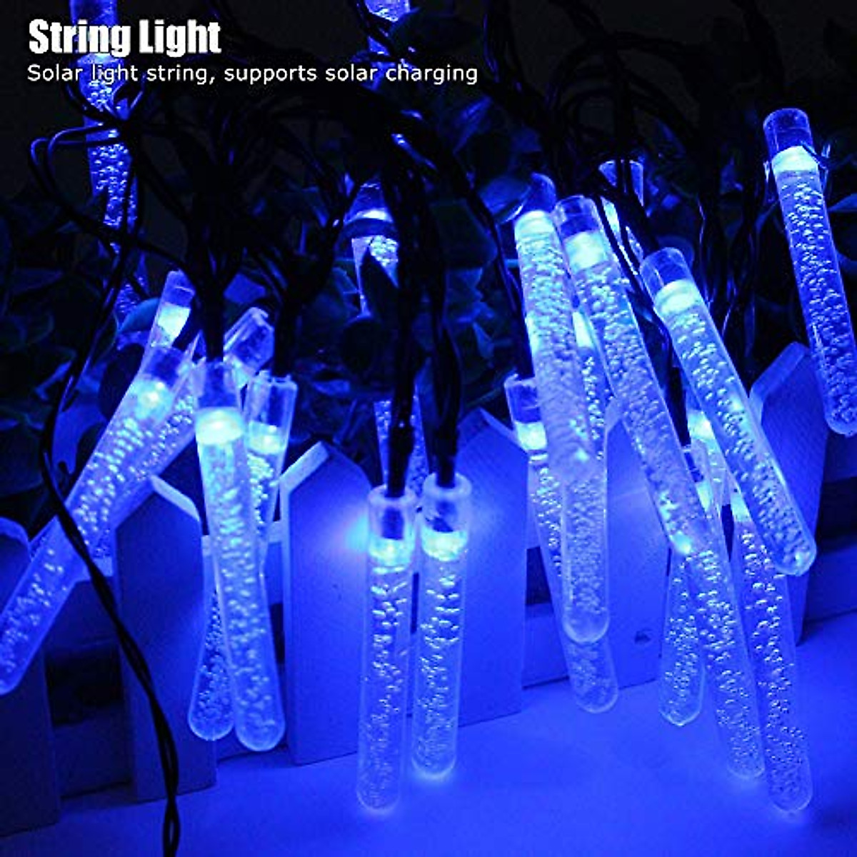 Solar String Lights Outdoor, Energy Saving Romantic and Warm Outdoor Solar Lights String for Home Decoration for Garden for Wedding Party(Default)