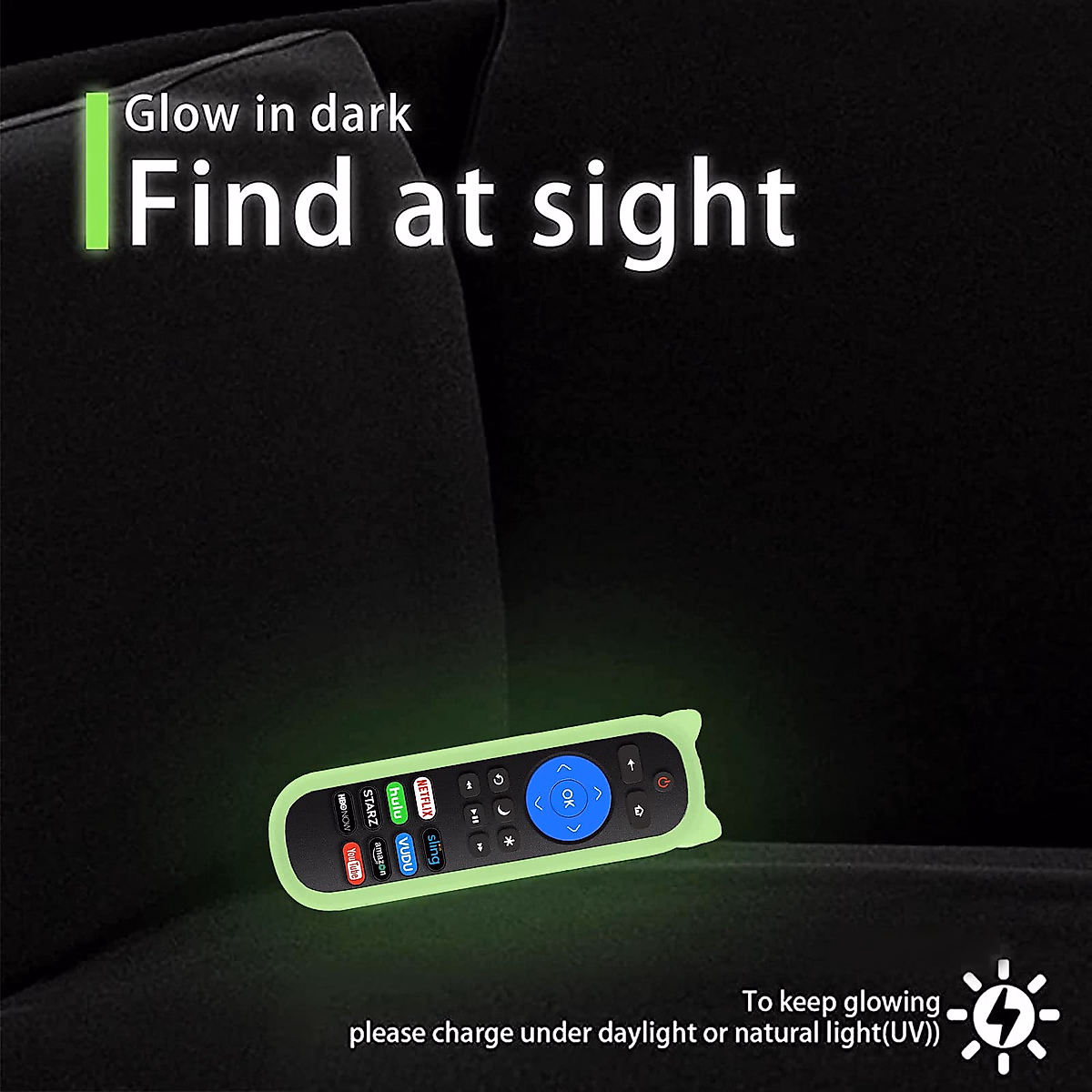 Pack of 2 RC280 Remote Control Replacement Compatible with All TCL Roku TV Remote, Compatible with TCL Roku 32" 40" 43" 48" 49" 50" 55" 65" 75" 85" TV with Remote Cover (Glow Pink and Green)