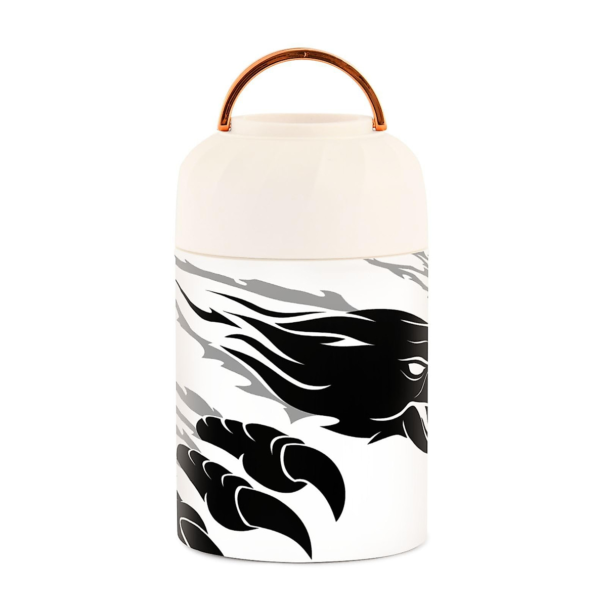 CUPADA Claw Rip Food Jar for Hot and Cold, Paw Stratching Insulated Food Jars Vacuum 17OZ with Folding Spoon for Work Trip Picnic Camping