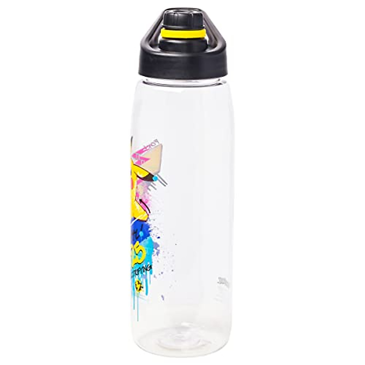 Silver Buffalo Pokémon Skate Graffiti Electrifying Pikachu Tritan Water Bottle, Screw Top Lid, 28 Ounces