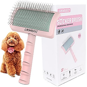 LBMBAIC Slicker brush for dogs with super denser soft extral long pin slicker dog brush for thick and long hair doodle and poodle brush fluff,detangle and style.Goldendoodle Long Pin Brush for Dogs.25mm(1'')