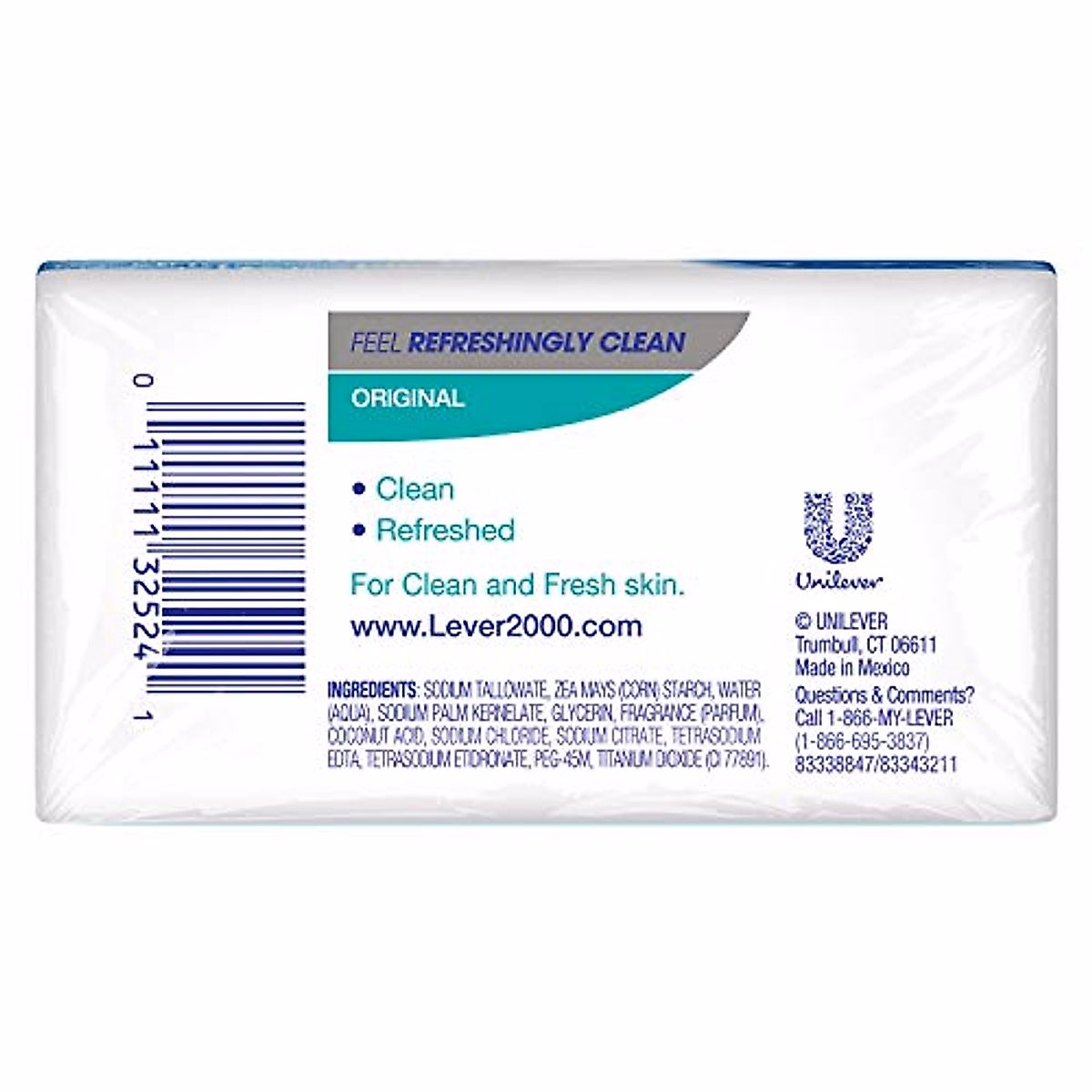 Lever 2000 Bar Soap, Original, 4 oz, 2 Bar