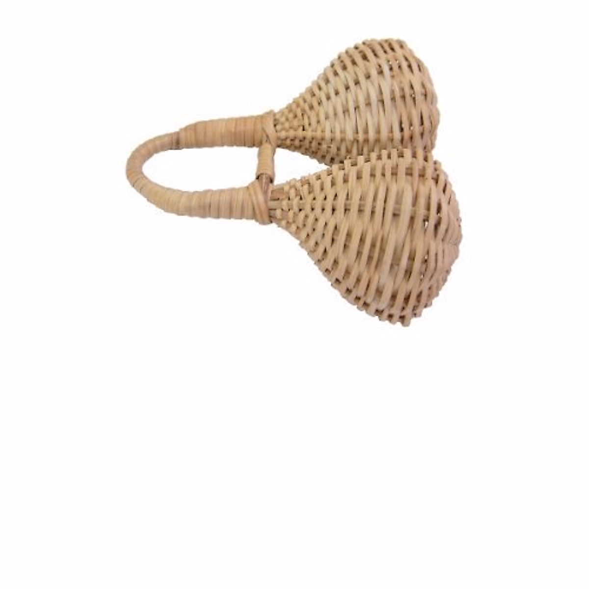 Woven Double Jingle Caxixi Shaker - African Bottle Cap