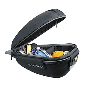 Topeak DynaPack Bike Seat Post Mount Bag with Fixer, Rain Cover, Black, 39 x 18 x 17 cm / 15.3” x 7.1” x 6.7” (Bag w/Frame)