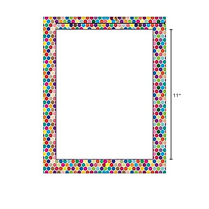 Colorful Border Stationery - 8.5 x 11-60 Letterhead Sheets - Border Paper Letterhead (Spot Color)