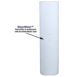 KleenWater KW2510G 50 Micron Water Filters, Set of 3, Compatible with GE GXWH04F GXWH20F GXWH20S and KleenWater KWGE25RG, Qty1, Compatible with GXWH04F, GXWH20F, GXWH20S