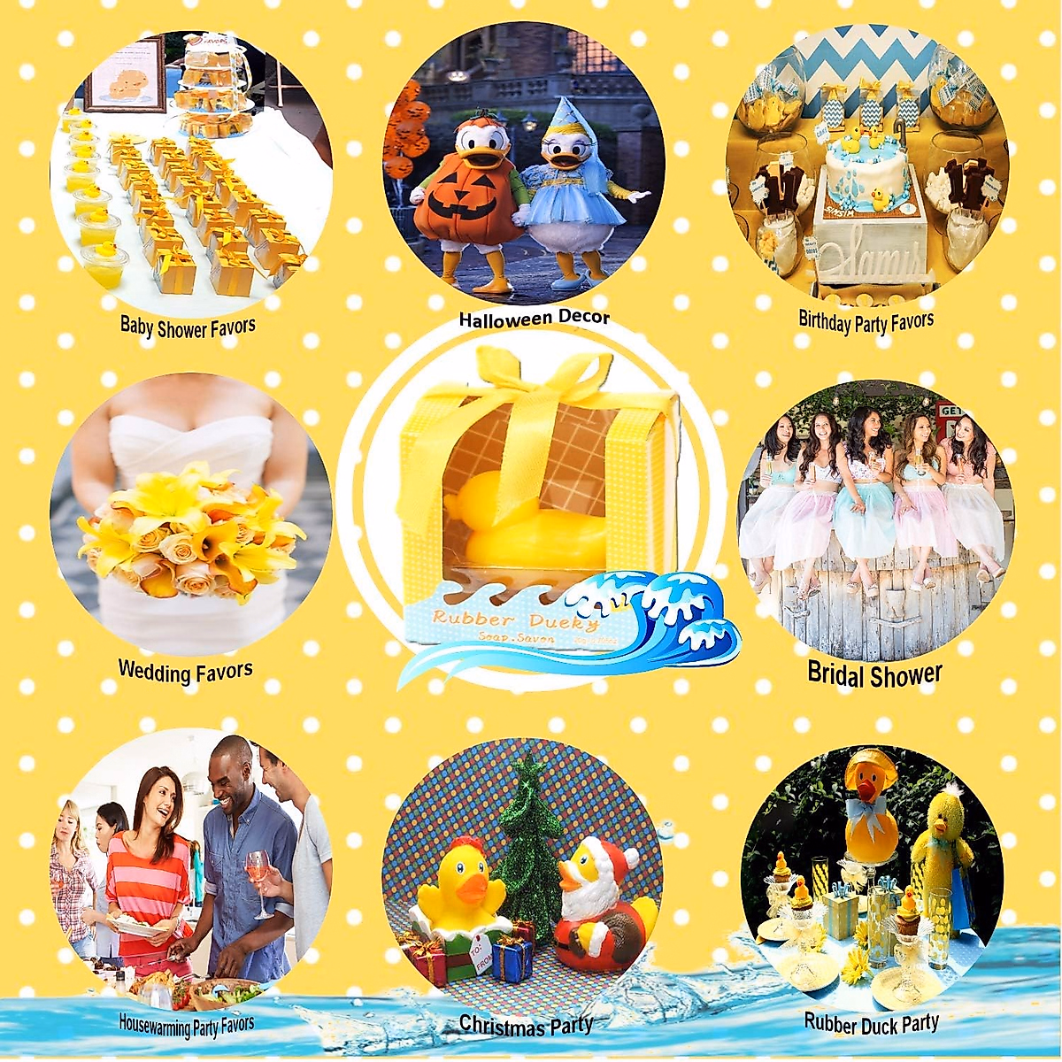 AIXIANG Cute Duck Soap Favors for Baby Shower Favors Baby Shower Birthday Party Decoration (24 Pack)